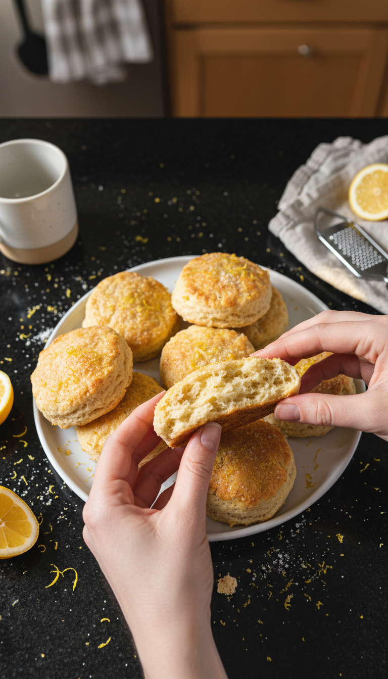 Lemon-Infused Sourdough Biscuits - Ultimaterecipehub
